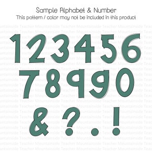 Boho Colored Block Doodle Letters Alphabet PNG Bundle Doodle ...