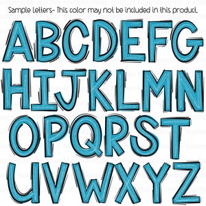 Scribble Letters, Doodle Alphabet Bundle, PNG Bundle, Doodle ...