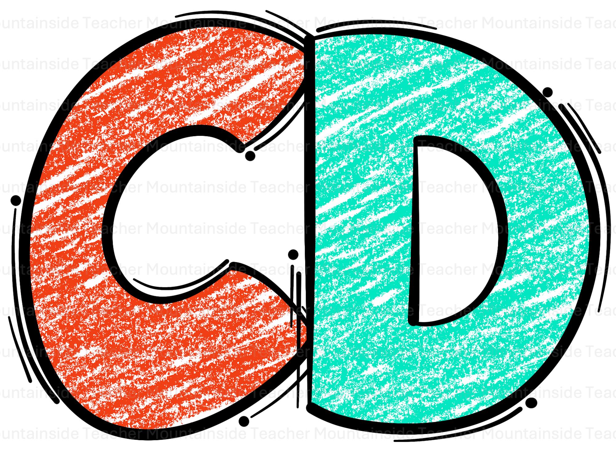 Crayon Doodle Alphabet PNG Bundle: Summer Colors (digital Download) - Etsy