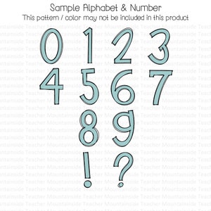 Bright Colored Block Doodle Letters Alphabet PNG Bundle Doodle ...