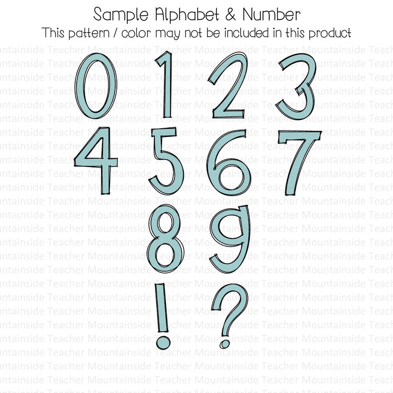 Bright Colored Block Doodle Letters Alphabet PNG Bundle Doodle - Etsy