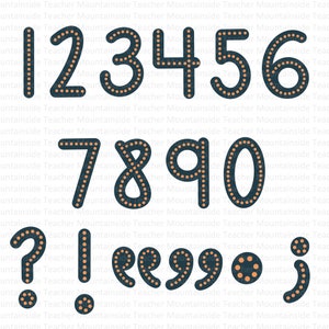 Dotted Bubble Doodle Letters Alphabet PNG Bundle Doodle Sublimation ...