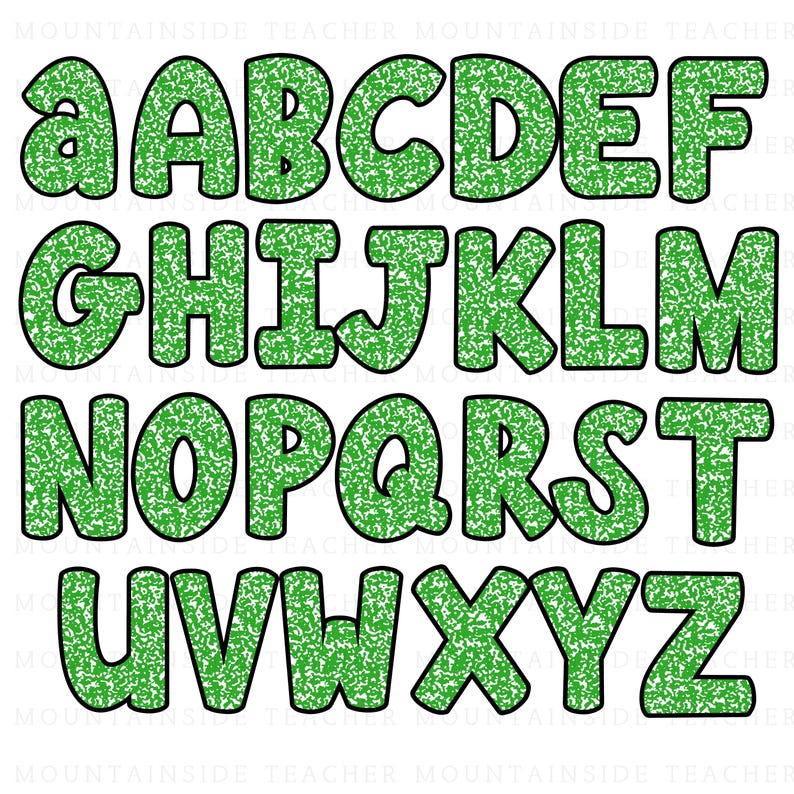 Doodle Alphabet PNG Bundle: Composition Notebook Letters (digital ...