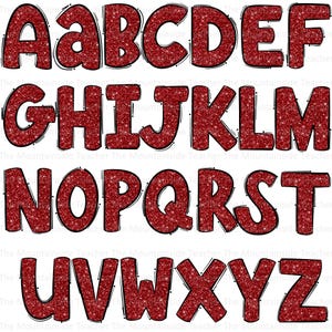 Christmas Doodle PNG Bundle, Holiday Letters, Christmas Patterns, Clip ...