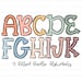 Dotted Letters, Bright Doodle Alphabet, PNG Bundle, Doodle Sublimation ...