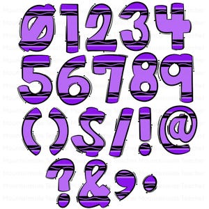 Crayon Doodle Font: Back to School Alphabet PNG (digital Download) - Etsy