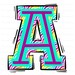 Rainbow Neon Varsity Letters, Marquee Colorful Alphabet Fun PNG Bundle ...