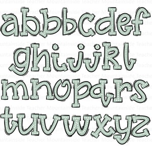 Dotted Doodle Alphabet PNG Sublimation Alpha Design Uppercase and ...
