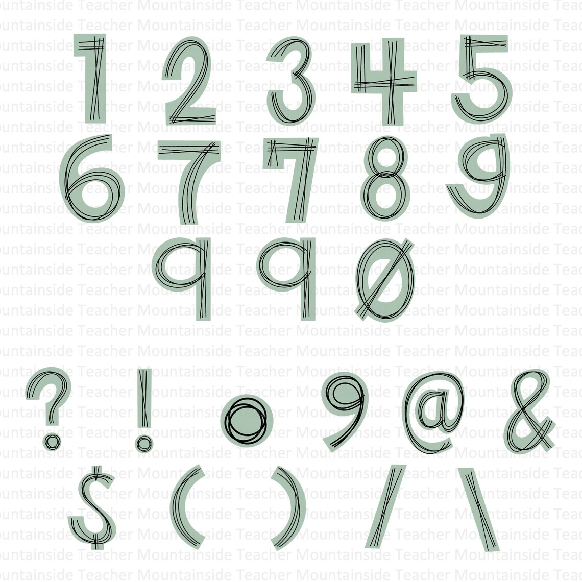 Block Letters Scribble Boho Doodle Alphabet PNG Bundle Doodle - Etsy