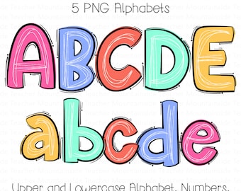 Teacher Doodle Alphabet PNG Alphabet Letters PNG Bundle - Etsy