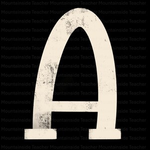 Distressed Letters, Boho Doodle Alphabet, PNG Bundle, Doodle ...