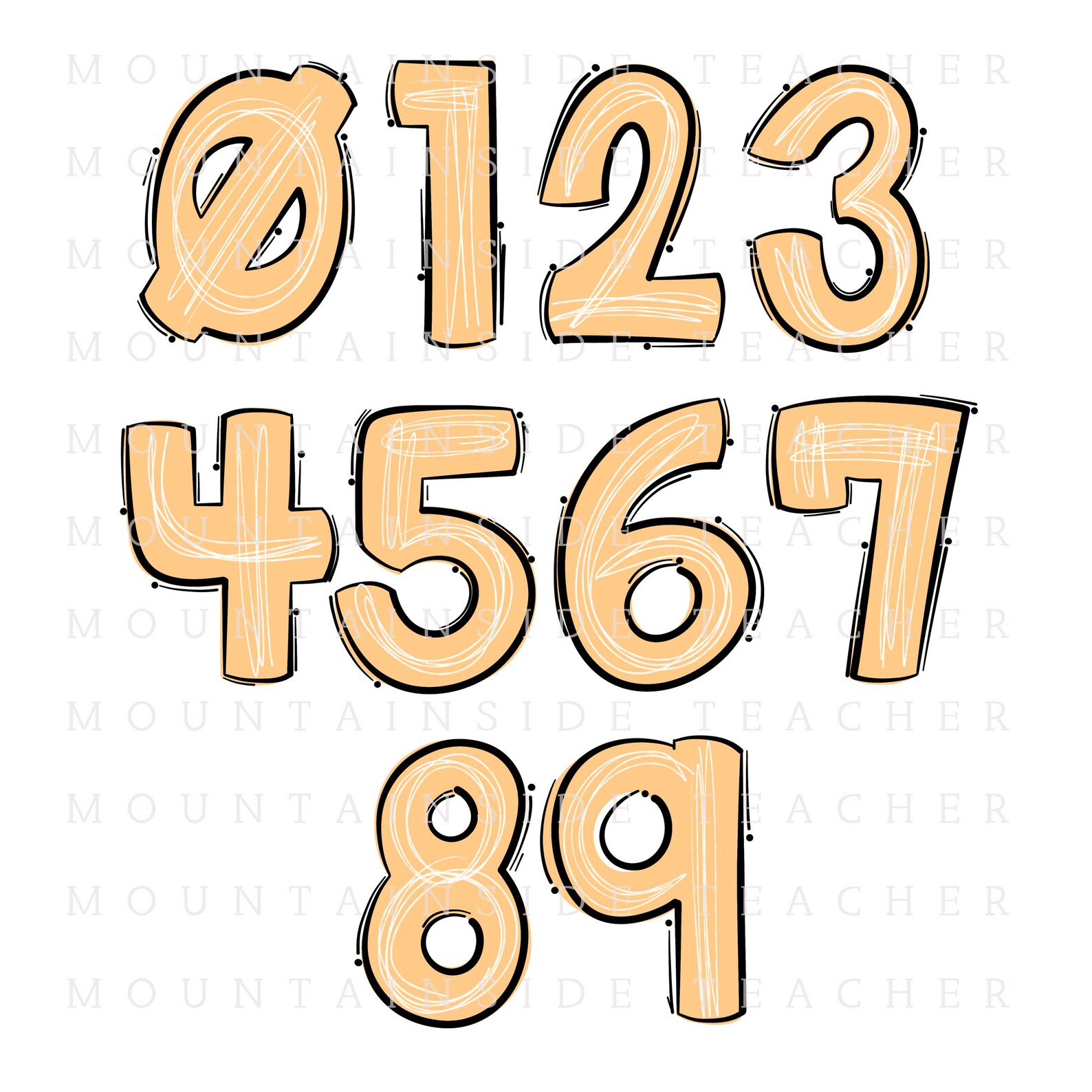 Scribble Letters, Pastel Doodle Alphabet, PNG Bundle, Doodle ...