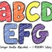 Crayon Doodle Alphabet PNG Bundle: Rainbow Font (digital Download) - Etsy