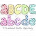 Glitter Doodle Alphabet PNG Doodle Sublimation Alpha Set Design PNG ...