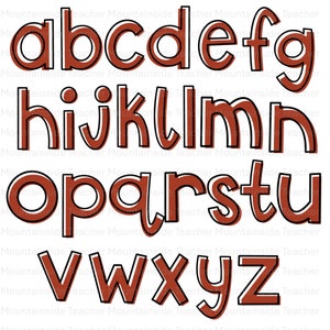 Block Doodle Letters, Colorful Doodle Alphabet, Sublimation Set, PNG ...