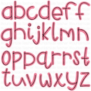 Scribble Letters, Bright Doodle Alphabet, PNG Bundle, Doodle ...