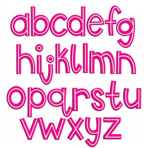 Beveled Doodle Alphabet, Bright Neon PNG, Sublimation, Alpha Design ...