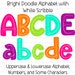 Scribble Letters, Boho Doodle Alphabet, PNG Bundle, Doodle Sublimation ...
