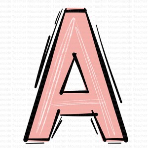 Scribble Letters, Summer Doodle Alphabet, PNG Bundle, Doodle ...