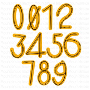 Scribble Letters, Bright Doodle Alphabet, PNG Bundle, Doodle ...