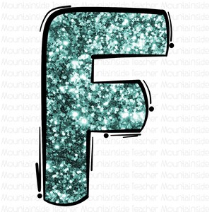 Glitter Doodle Alphabet PNG Doodle Sublimation Alpha Set Design PNG ...