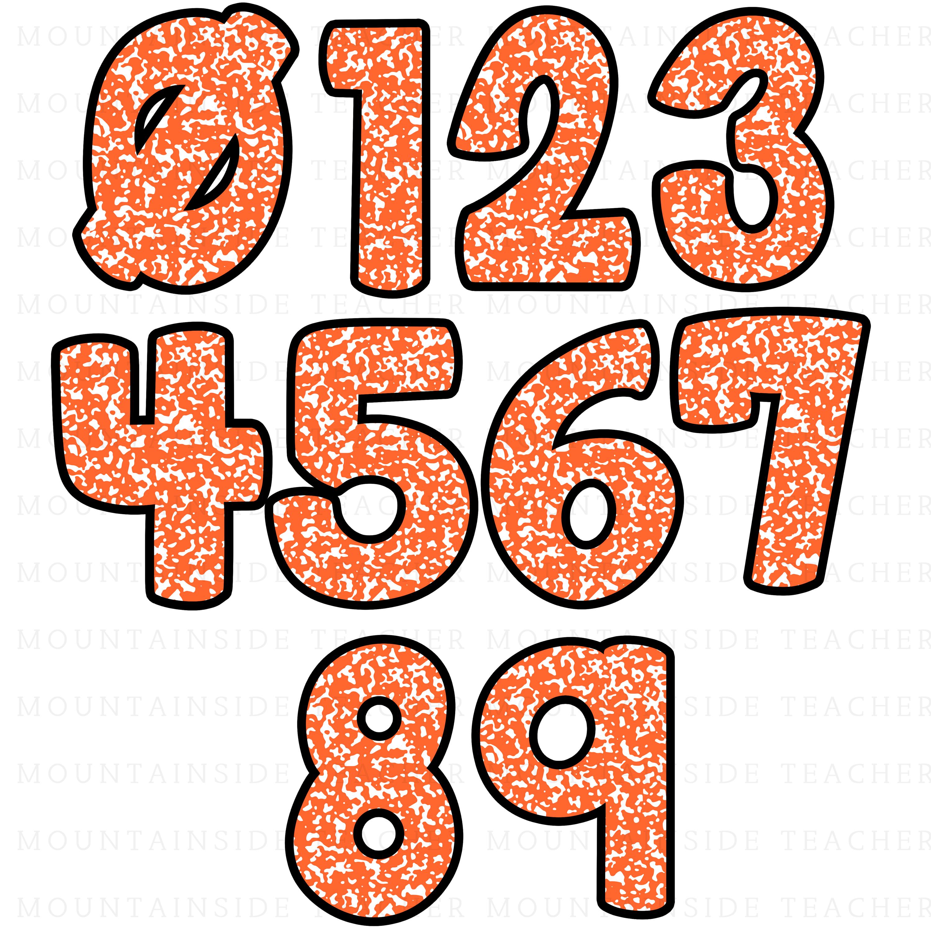 Doodle Alphabet PNG Bundle: Composition Notebook Letters (digital ...