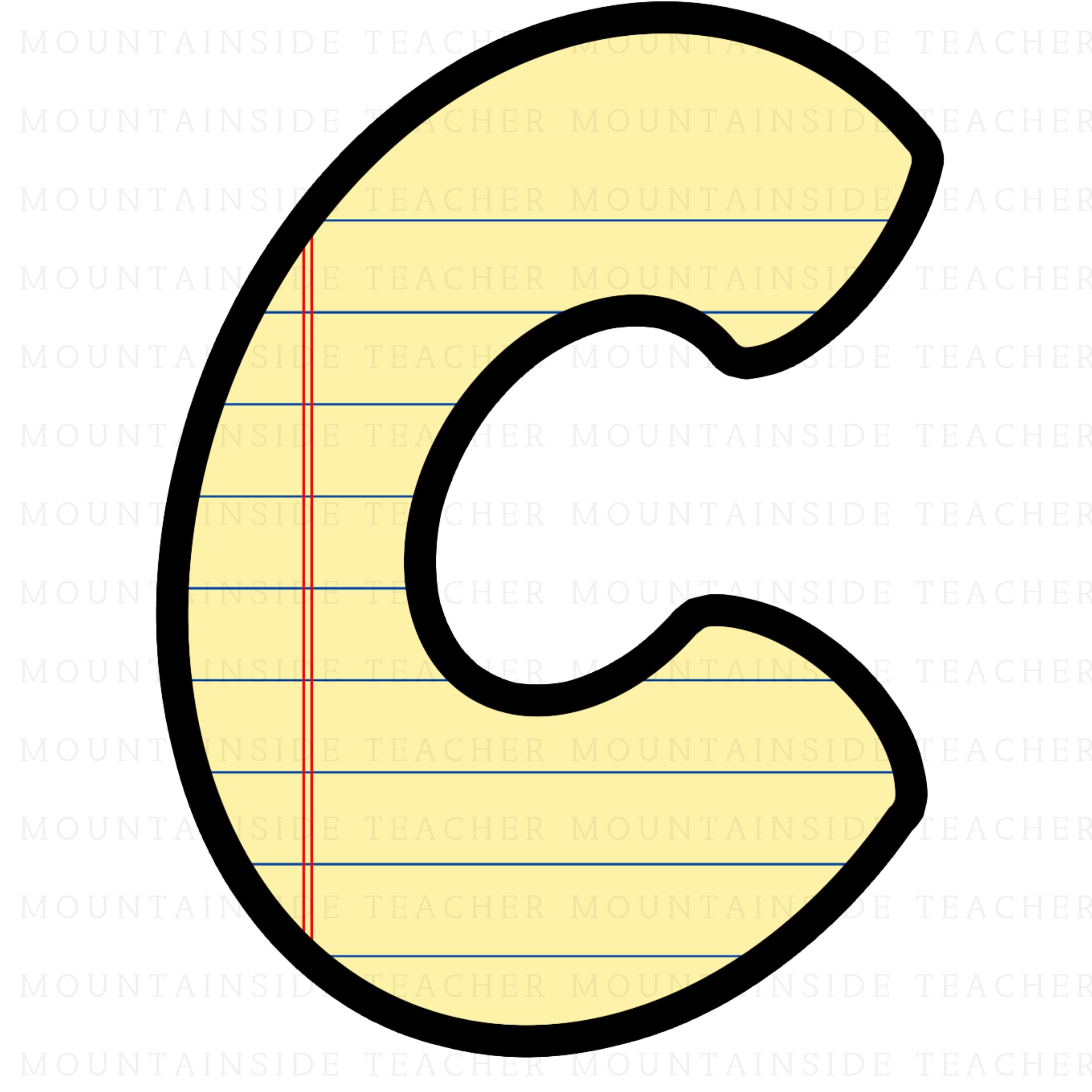 Doodle Alphabet PNG Letters: Pencil Paper Font, Back to School (digital ...