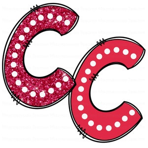 Dotted Doodle Alphabet, PNG Bundle, Sublimation, Alpha Set, PNG Clipart ...