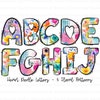 Scribble Letters, Bright Doodle Alphabet, PNG Bundle, Doodle ...