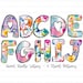 Glitter Doodle Alphabet PNG Doodle Sublimation Alpha Set Design PNG ...