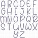 Dusk Colors Doodle Letters Alphabet PNG Bundle Doodle Sublimation Alpha ...