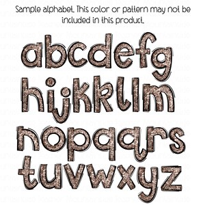 Glitter Doodle Alphabet PNG Doodle Sublimation Alpha Set Design PNG ...