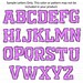 Varsity Letter Alphabet, Shades of Pink, Doodle Letters, Hand Drawn ...