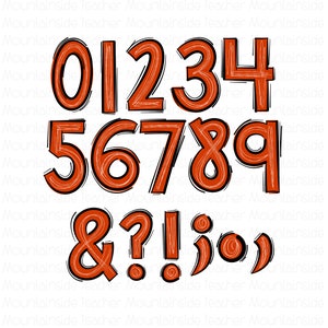 Scribble Letters, Doodle Alphabet Bundle, PNG Bundle, Doodle ...