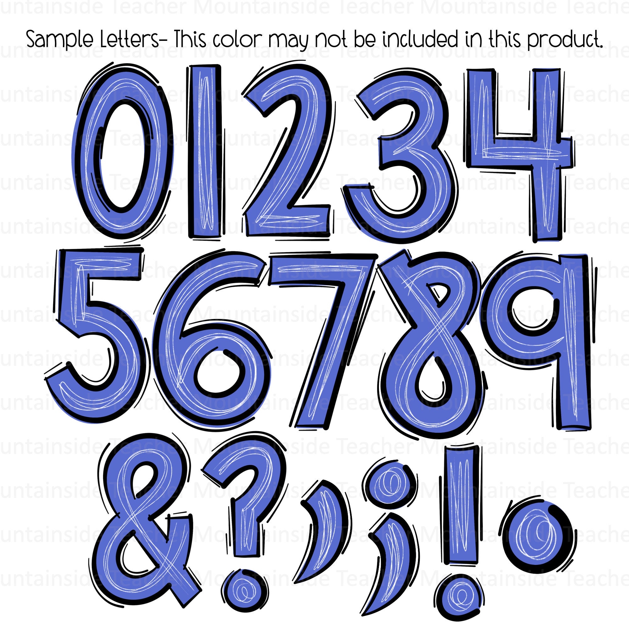 Scribble Letters, Doodle Alphabet Bundle, PNG Bundle, Doodle ...
