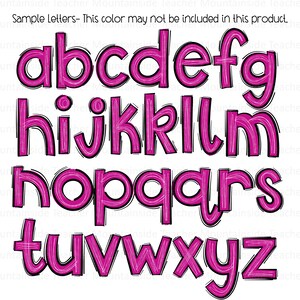 Tie Dye Letters, Bright Doodle Alphabet, PNG Bundle, Doodle Sublimation ...