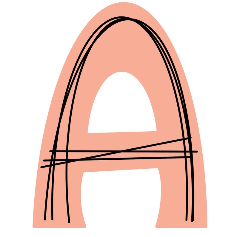 Block Letters Scribble Boho Doodle Alphabet PNG Bundle Doodle - Etsy