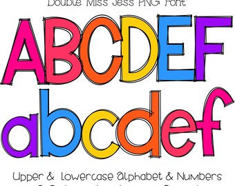 Teacher Doodle Alphabet PNG Alphabet Letters PNG Bundle - Etsy
