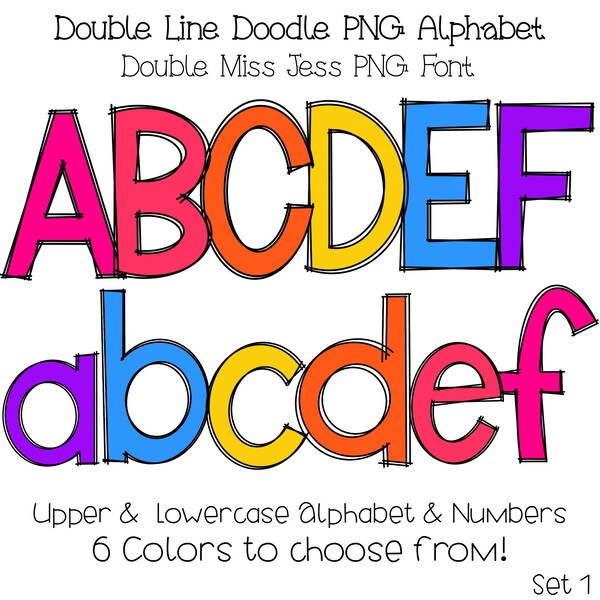 Doodle Letters - Etsy