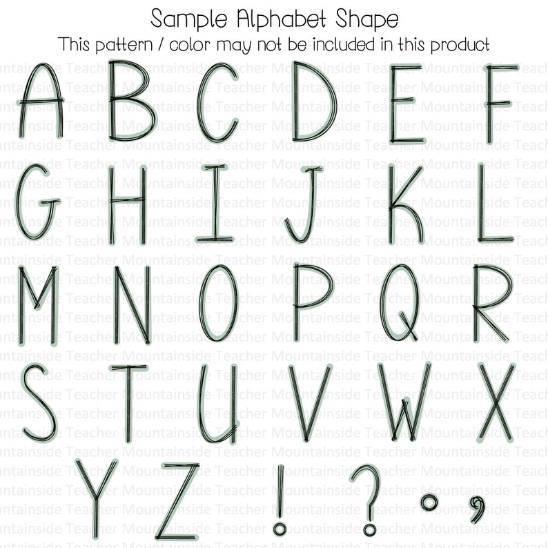 Scribble PNG Alphabet | Doodle Letters Clipart | Digital Download | PNG ...