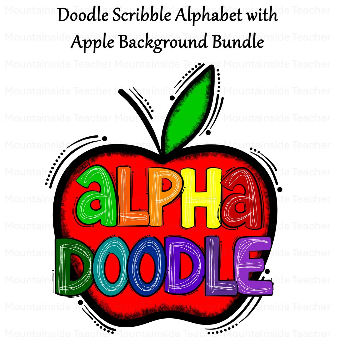Scribble Doodle Alphabet PNG Sublimation Alpha Design Uppercase and ...