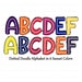 Scribble Letters, Bright Doodle Alphabet, PNG Bundle, Doodle ...