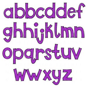 Double Outline Block Letters Shades of Purple Bundle Doodle Sublimation ...