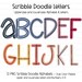 Scribble Letters, Bright Doodle Alphabet, PNG Bundle, Doodle ...