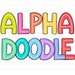 Dotted Letters, Bright Doodle Alphabet, PNG Bundle, Doodle Sublimation ...