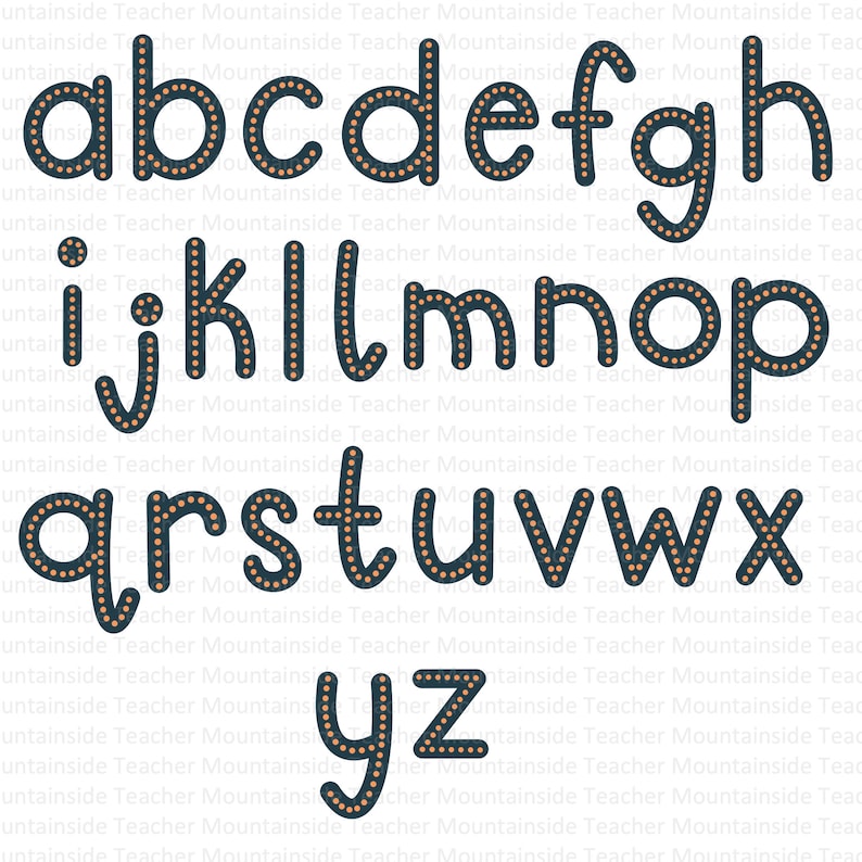 Dotted Bubble Doodle Letters Alphabet PNG Bundle Doodle - Etsy