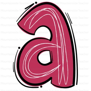 Dusk Doodle Alphabet: Scribble PNG Font (digital Download) - Etsy