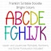 Scribble Letters, Bright Doodle Alphabet, PNG Bundle, Doodle ...