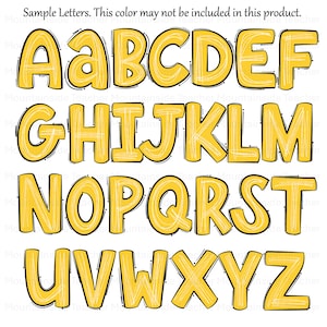 Scribble Doodle Alphabet PNG: Colorful Letters, Numbers (digital ...