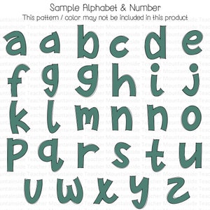 Boho Colored Block Doodle Letters Alphabet PNG Bundle Doodle ...